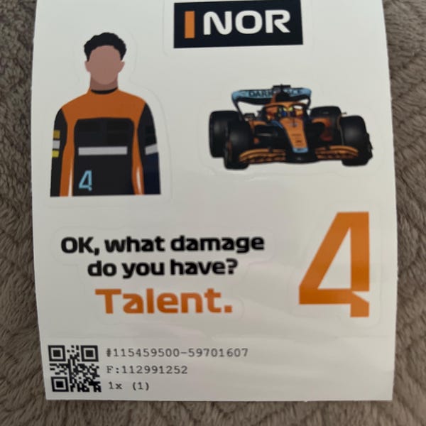 Embroidered Mclaren F1 Patch, Formula 1 Patch, F1 Gift, Lando Norris ...