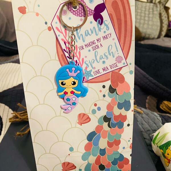 Personalized Mermaid Party Favor Tags. Thanks for Making My Party A ...