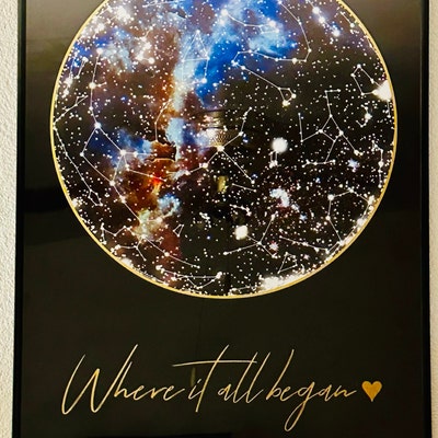Star Map Print Star Map By Date Poster Night Sky Poster - Etsy.de