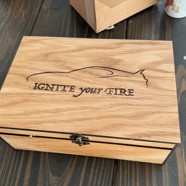 Custom Memory Wooden Laser Engraved Box, Christmas Gift Personalized ...