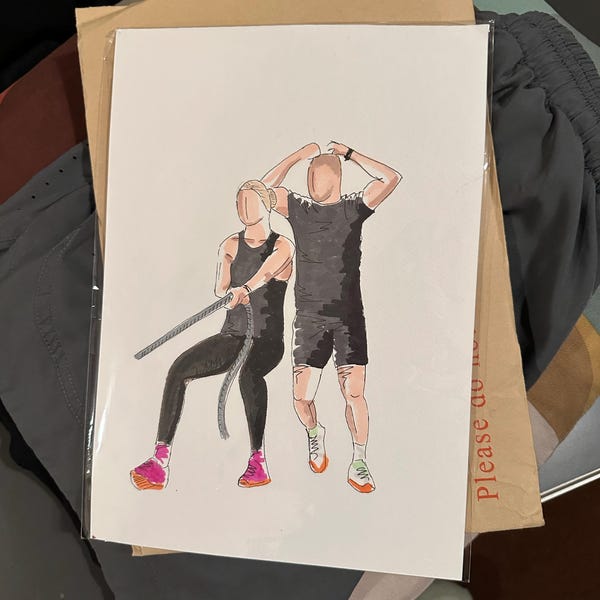 Personalised Hyrox Illustration Art - Hyrox, Fitness, Workout, Hobby ...