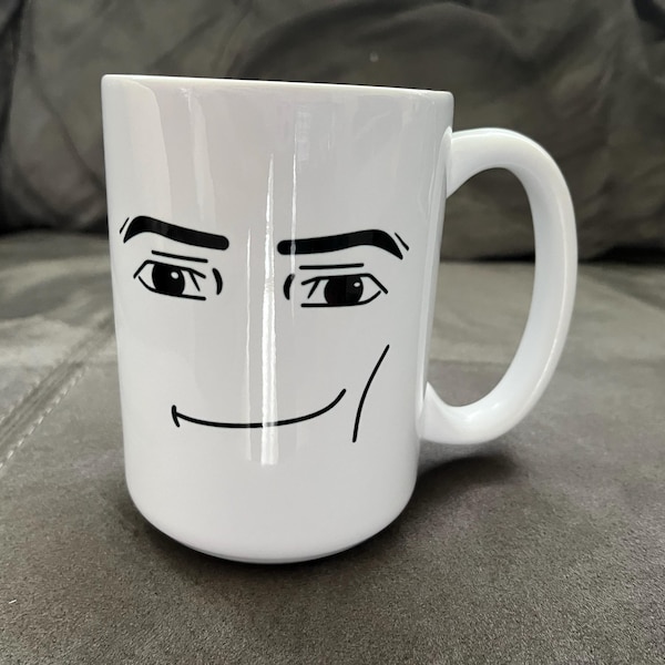 Roblox Man Face Mug 11oz 15 Oz Double Sided Ceramic Mug Gamer Roblox ...