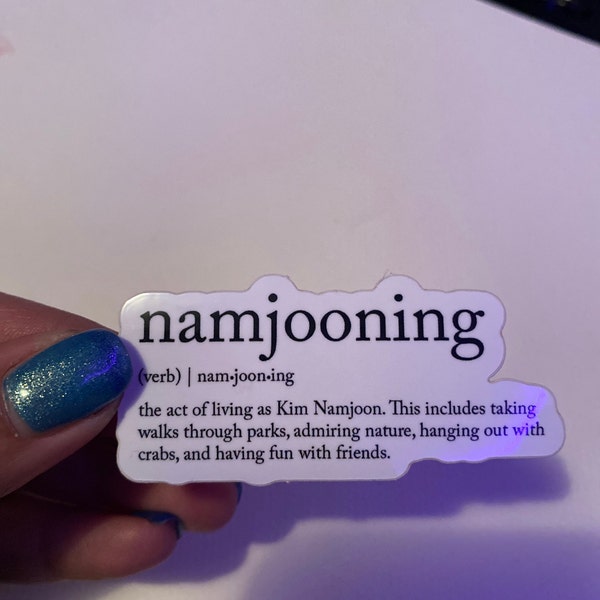 Namjooning Definition Sticker - Etsy
