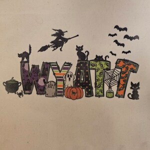 Halloween Doodle Letters With Clip Art PNG Files, Make Your Own Name ...