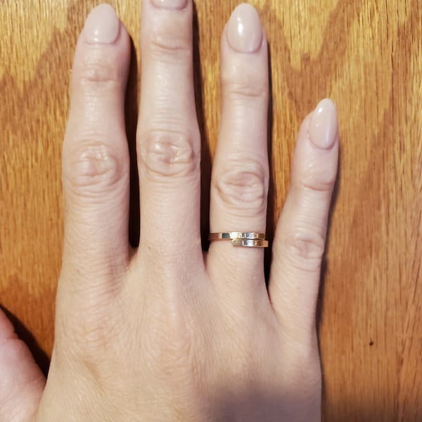 Dainty Personalized Wrap Ring, Custom Initials Ring, Name Ring, Roman ...