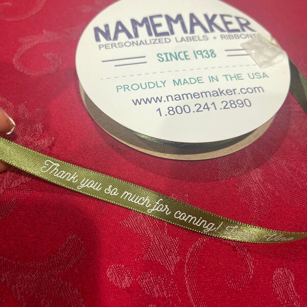 Personalized Ribbons, 5/8" Width Personalized Satin Ribbon ...