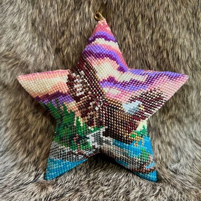 Whale Peyote Star Pattern PDF Sea Animal 3D Beaded Star - Etsy