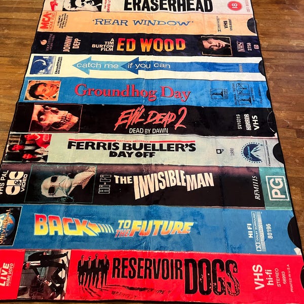 Custom VHS Rug, VHS Rug, VHS Cover Rug, Vhs Spine Rug, 80s Rug ...