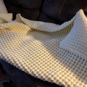 Crochet Waffle Stitch Blanket Pattern Easy Waffle Stitch Afghan Pattern ...
