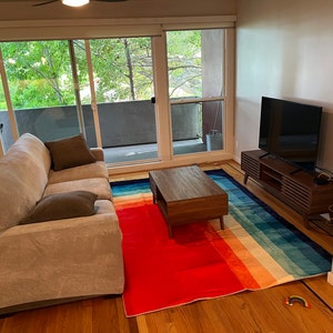 Yellow and Black Mid Century Modern Rug Scandinavian Style - Etsy