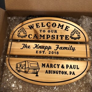 3 Piece Customizable Camping Sign Camper Sign Campsite Sign RV Sign ...