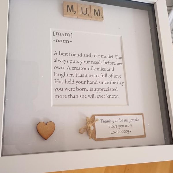 Personalised Mum Frame. Mother Meaning Frame. Mother’s Day Gift. - Etsy UK