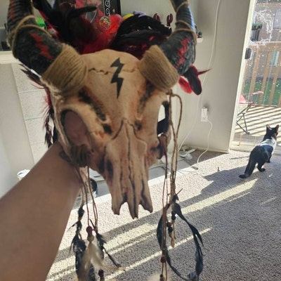 Wendigo Cosplay Skull Wendigo Costume Horn Headpiece Deer Antler ...