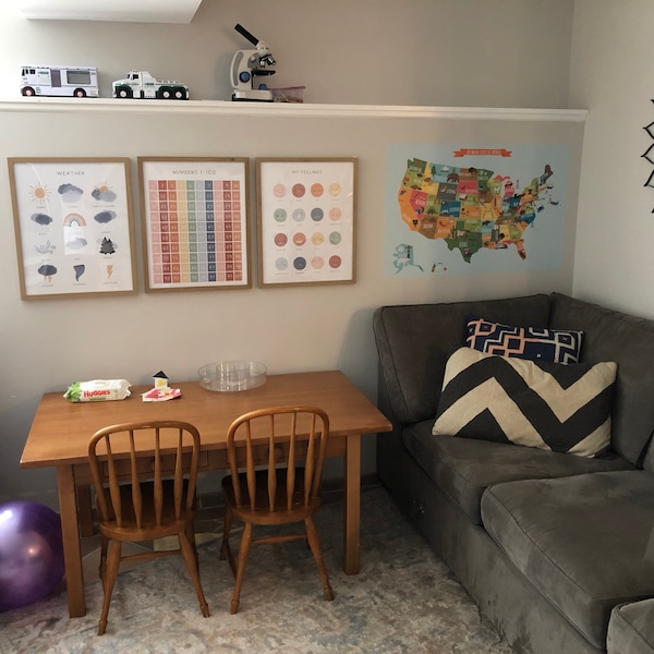 Rainbow Numbers 1-100 Poster, Educational Print, Printable Wall Art ...