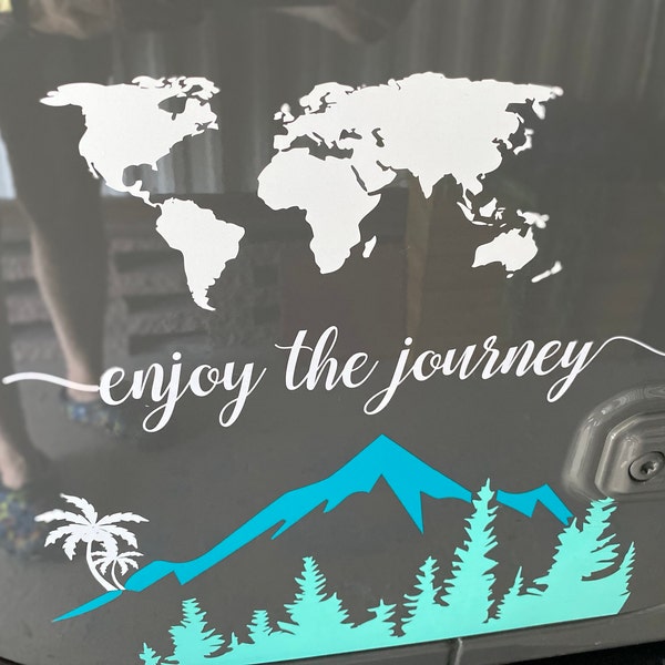 Enjoy the Journey Removable Vinyl Wall Decal - Livingroom Decal ...
