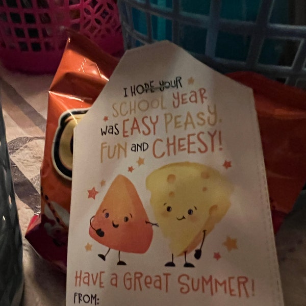 Printable Last Day of School Tag Classroom Snack Friend Tags Tag End of ...