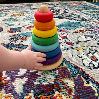 Wooden Tree Toy Set OPENING Pastel, Woodland Playset, Nursery Decor ...