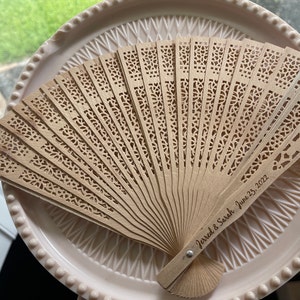 Personalized Wedding Fans Custom Wedding Fans Intricately - Etsy
