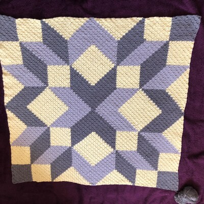 Carpenter Wheel Afghan Blanket 2, C2C Crochet Pattern, Written Row ...