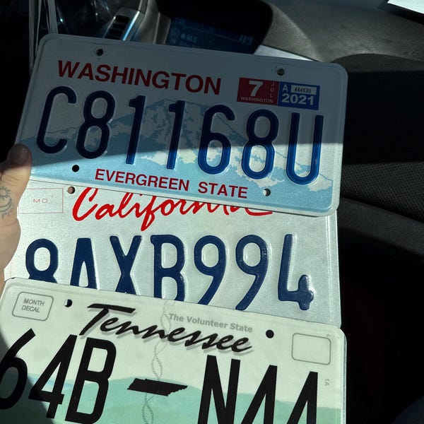 Embossed Worn & Faded License Plate Letters and Numbers to Build Your ...