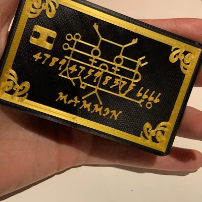 Obey Me Mammon goldie Credit Card - Etsy