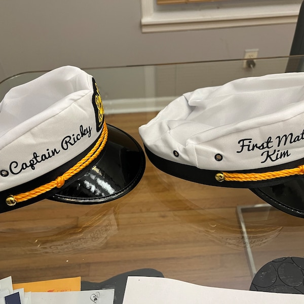 Captain Hat, Nautical Captain's Hat, Gift for New Boat Owner, Captain ...