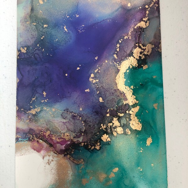 Brighter Days Original Alcohol Ink Painting on Paper 9x12 - Etsy