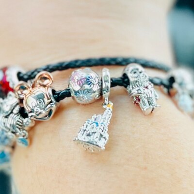 Mickey Mouse Double Dangle Charm,silver Charm,bracelet Charms,charms ...