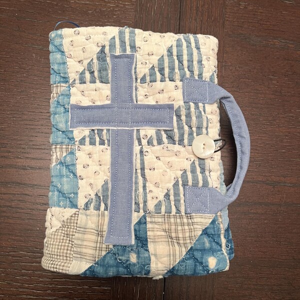 Handmade Quilted Journal Cover, Vintage Quilt Journal Cover ...