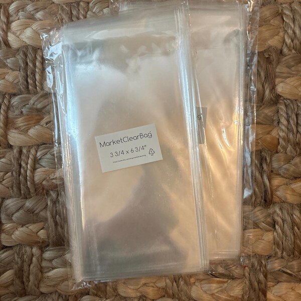 100 Clear Poly Cello Bag 3x8 Inch Self Sealable OPP Product Bag Acid ...