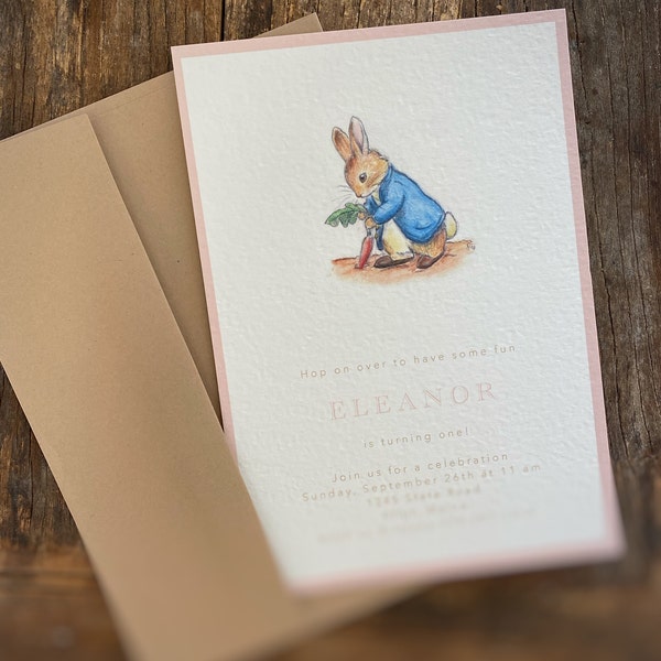 Baby Birth Announcement - Girls Pink White Crest - by Kate Chambers ...