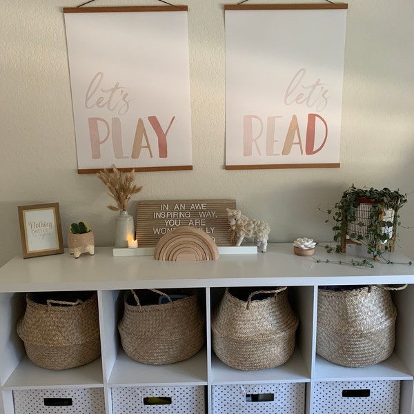 Let's Read Let's Play Set of 2 Prints, PRINTABLE Playroom Wall Art ...