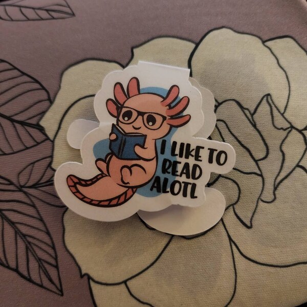 Magnetic Bookmark - I Like to Read Alotl - Etsy