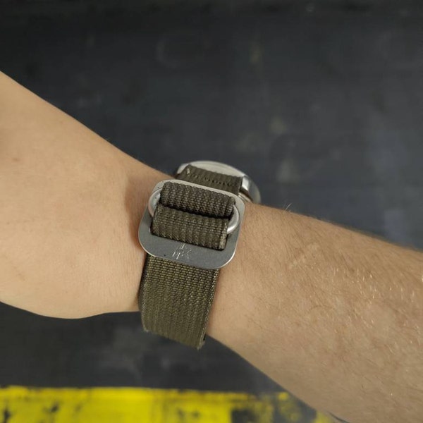 T-11 O-rig Watch Strap Army Green/red, Parachute Style Military Webbing ...