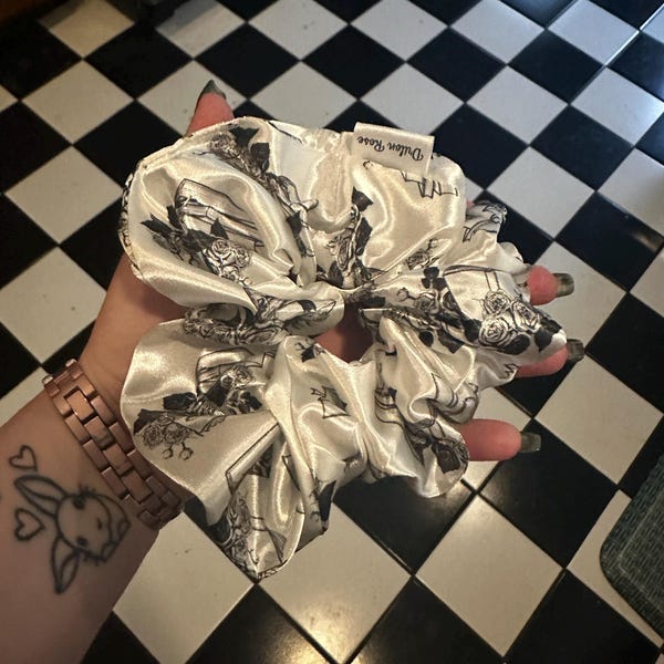 Navy Blue Scrunchie With Diamond Charm - Navy Blue Satin Scrunchie ...