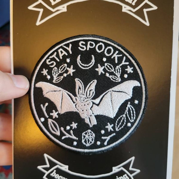 Spooky Bat Pastel Goth Patch | Iron on | Gothic Halloween Patches ...