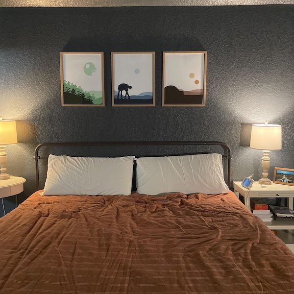 Minimalist Star Wars Inspired Prints Trilogy Series: Bespin, Coruscant ...