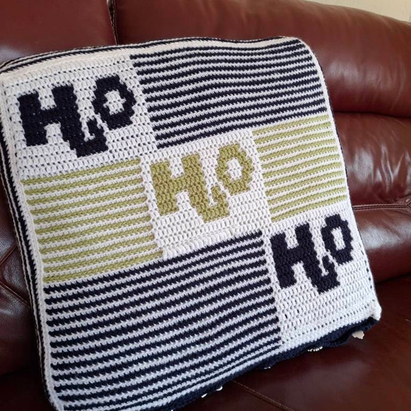 Football in Field Afghan C2C Crochet Pattern, Written Row Counts, C2C ...