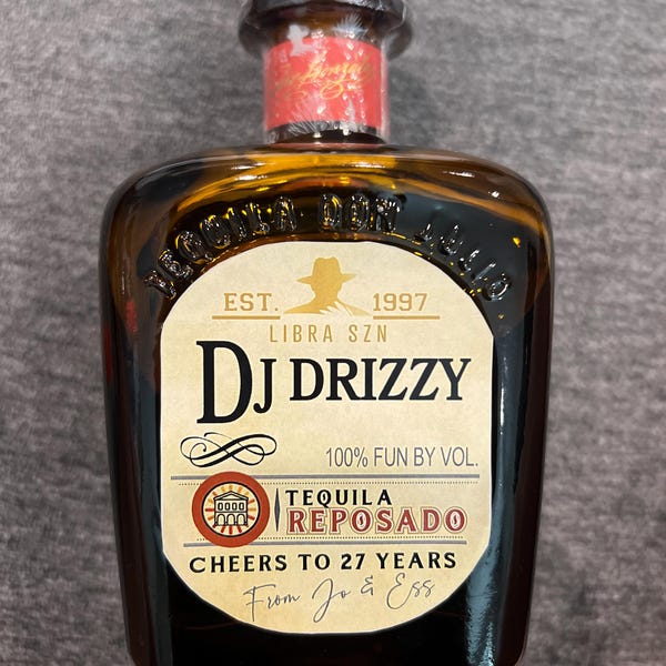 DIY Silver Tequila Parody Bottle Label for Birthday, Graduation ...