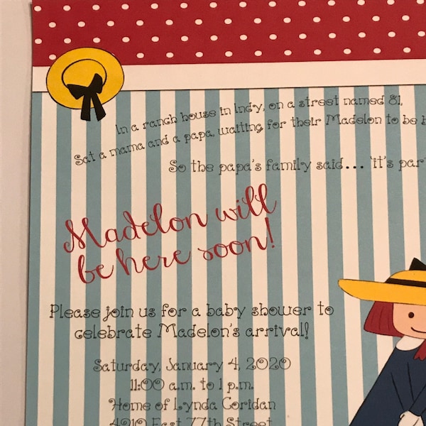 Printable Madeline Birthday Invitation - Etsy