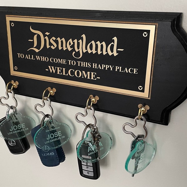 Disney Plaque With Hooks - Multiple Sign Options - Etsy