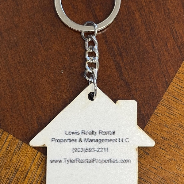Personalized Realtor Keychains: Custom Logo Wooden, Acryilic Key Fobs ...
