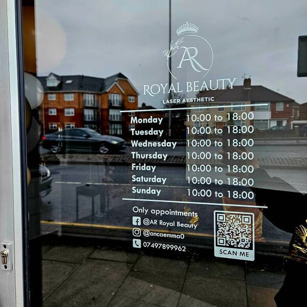 OPENING HOURS With QR Code and Custom Business Logo | Shop Owner Sign ...