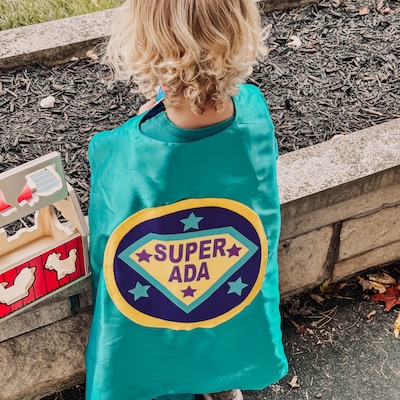 Kids FULL NAME Custom Shield Cape / Personalized Superhero Cape / Add ...