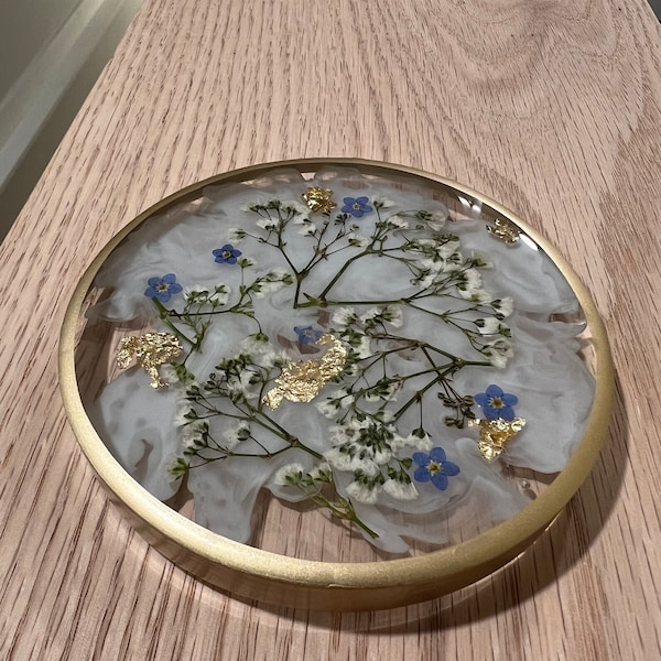 Baby's Breath Drink Coaster | Forget Me Not Coasters | Drink Coaster ...