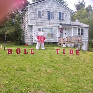 ROLL TIDE YARD Letters Alabama Crimson Tide Football Yard Card Game Day ...