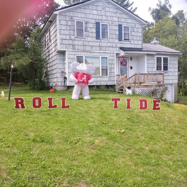 ROLL TIDE YARD Letters - Alabama Crimson Tide - Football Yard Card ...