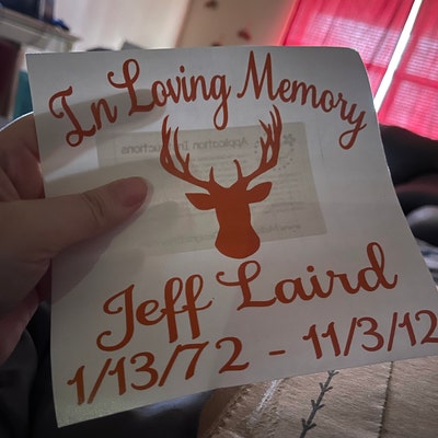In Loving Memory Deer Decal, Remembrance Decal, in Loving Memory Decal ...