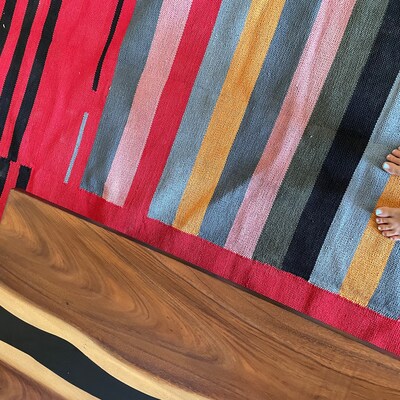 Indian Handmade Dhurrie Black and White, Chindi Rug, Small Rugs, Zig ...