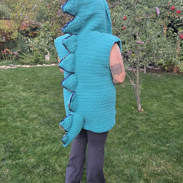 Kids' and Adult Dinosaur Vest in 1 Pattern | Crochet Pattern | Pattern ...